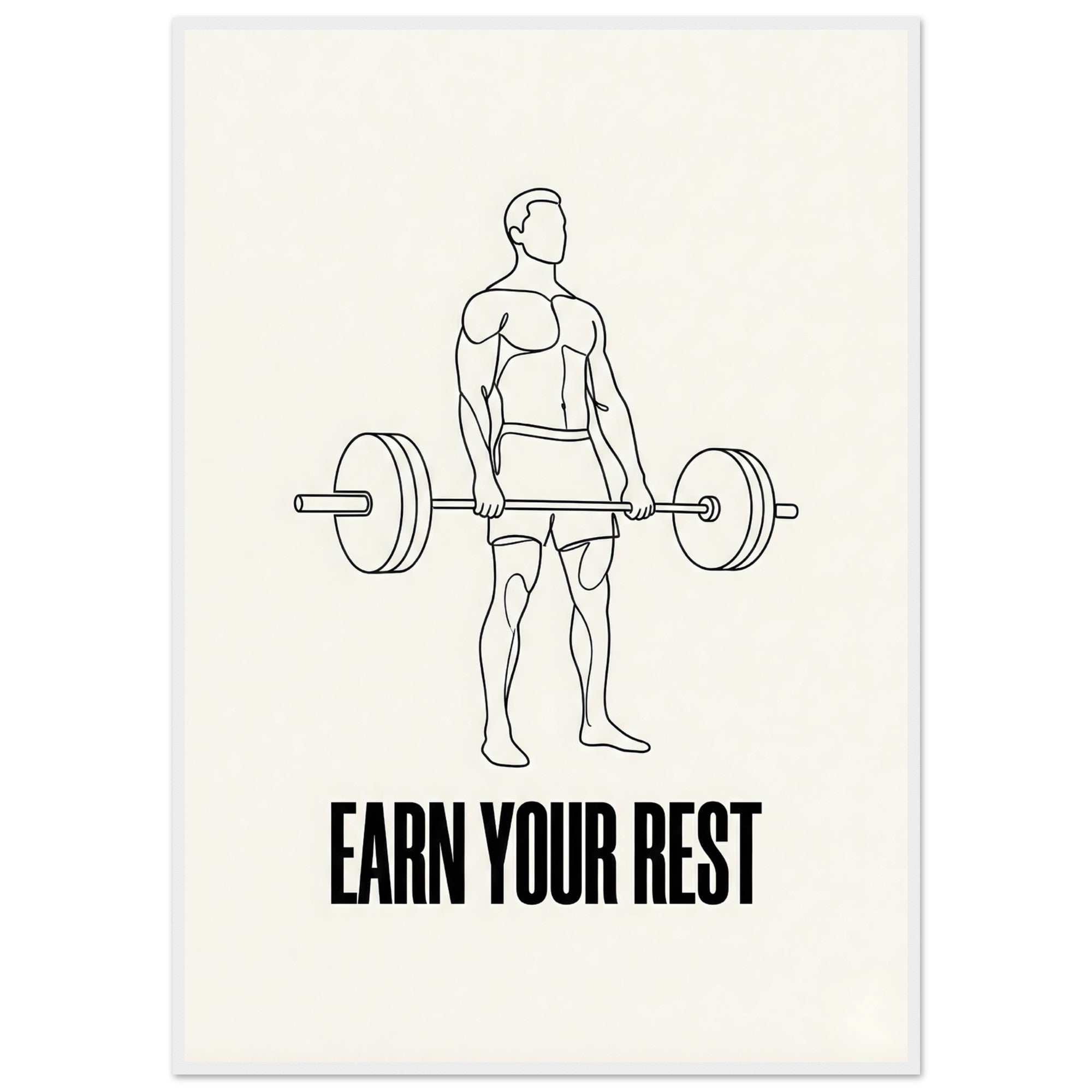 Minimalist Deadlift Gym Poster | Framed Art | Sparkycare
